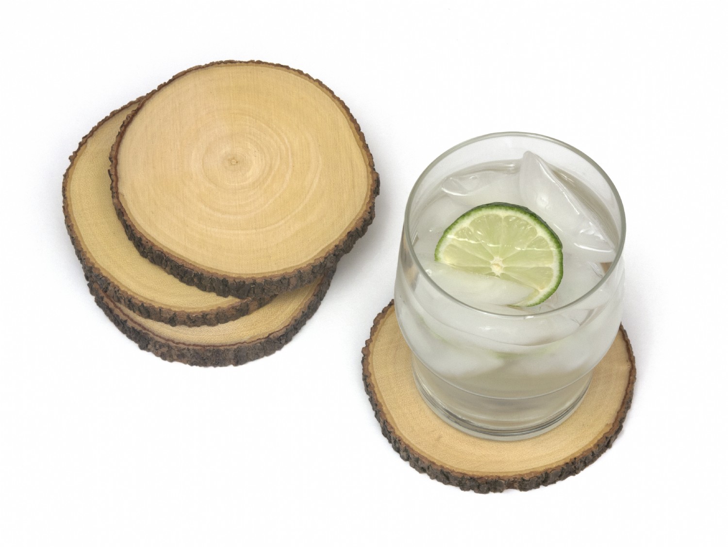 Acacia Bark Coasters, Set of 4 | Lipper International