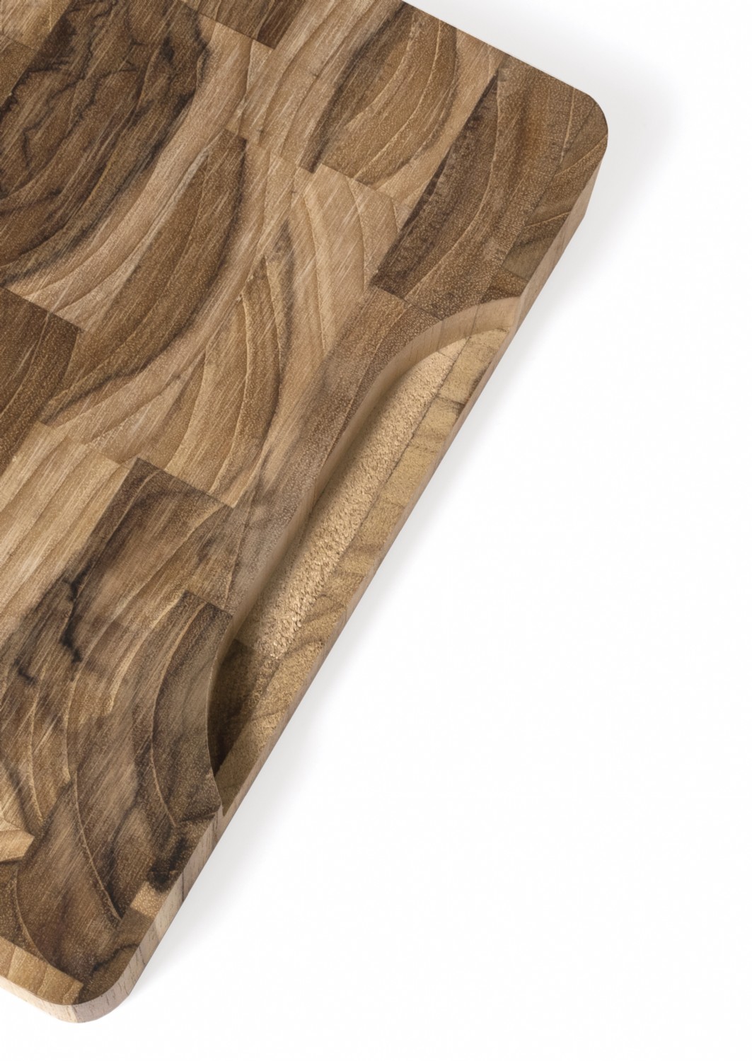 Teak End Grain Cutting Board with Cut-Out Handles | Lipper International