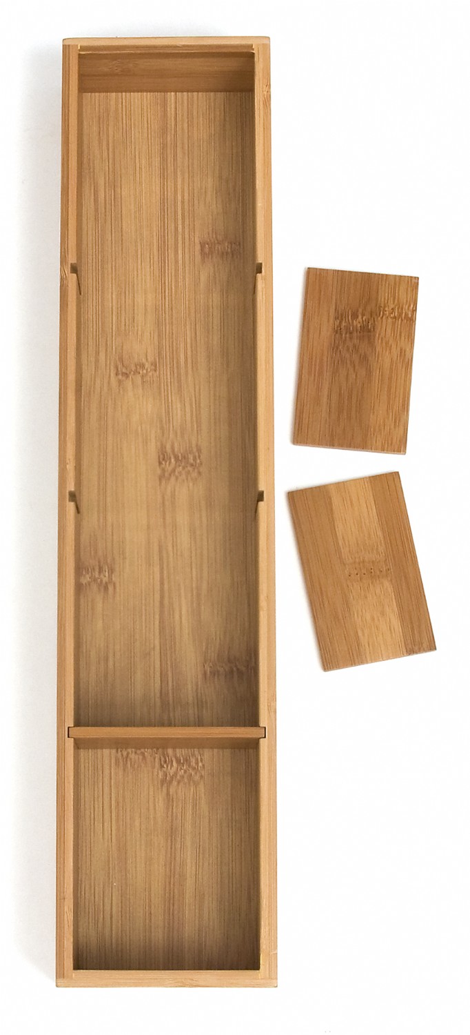 Bamboo 4-Part Drawer Organizer with Removable Dividers | Lipper ...
