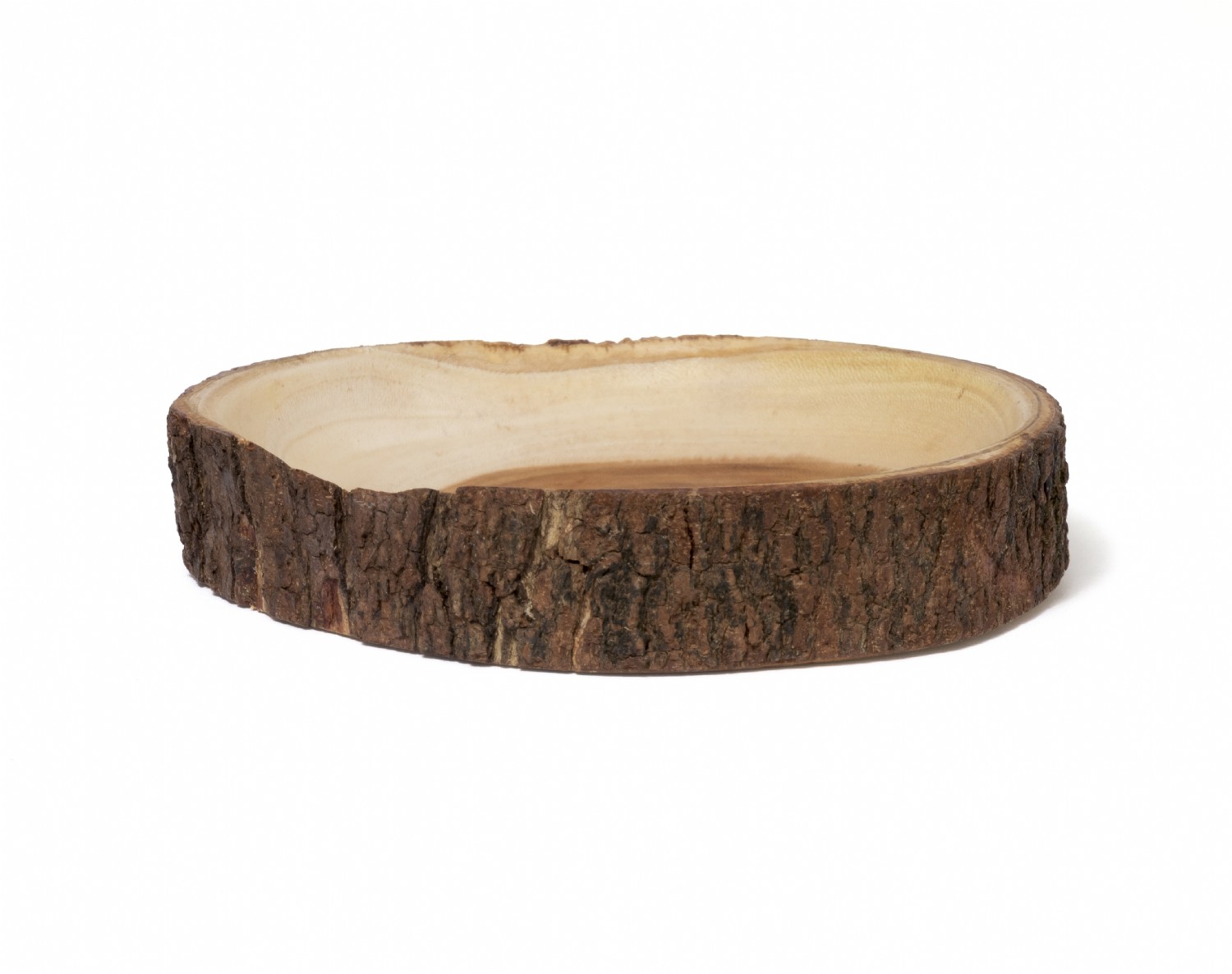 Acacia Bark Slab Shallow Bowl | Lipper International