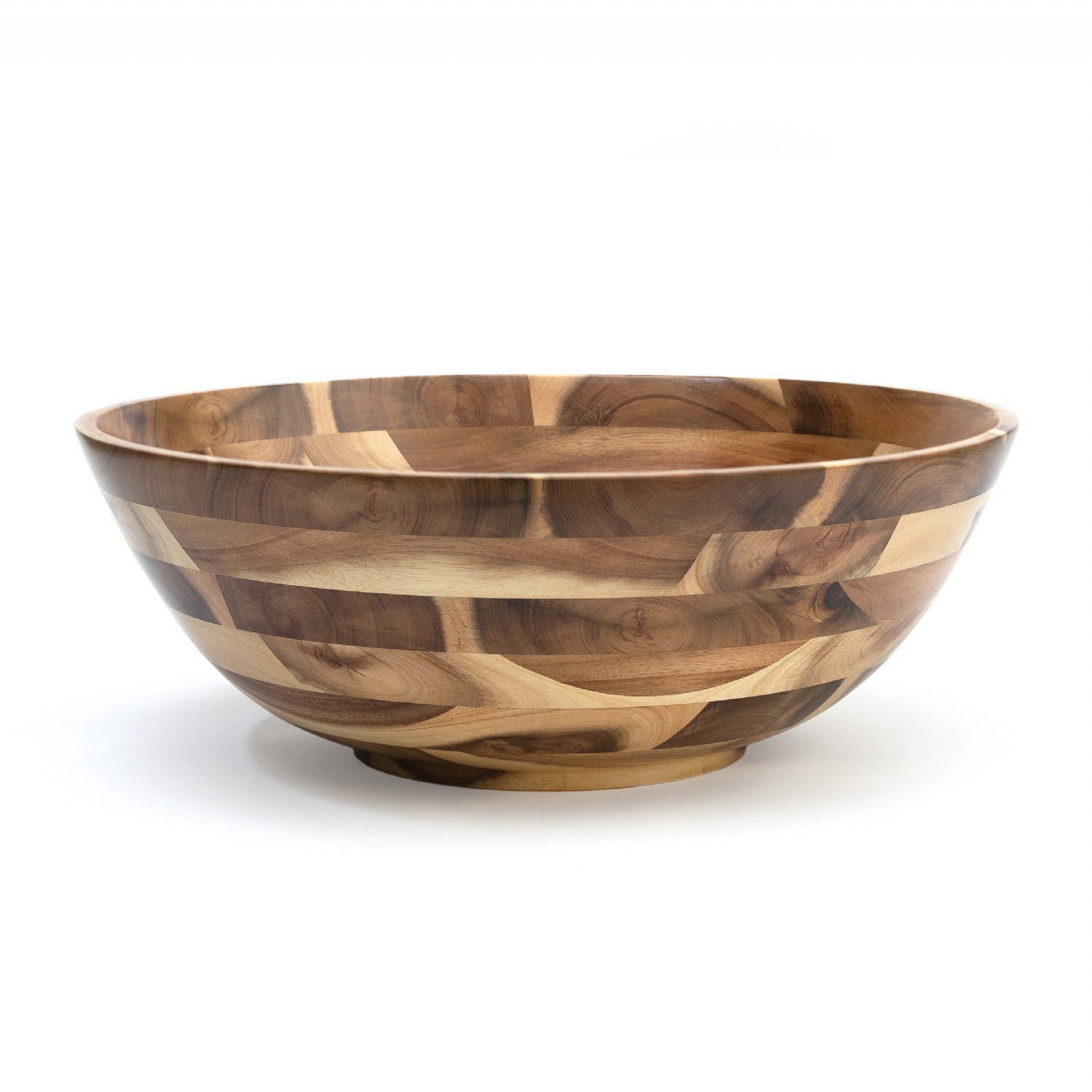 Acacia Footed Round Flared Bowl, Large | Lipper International