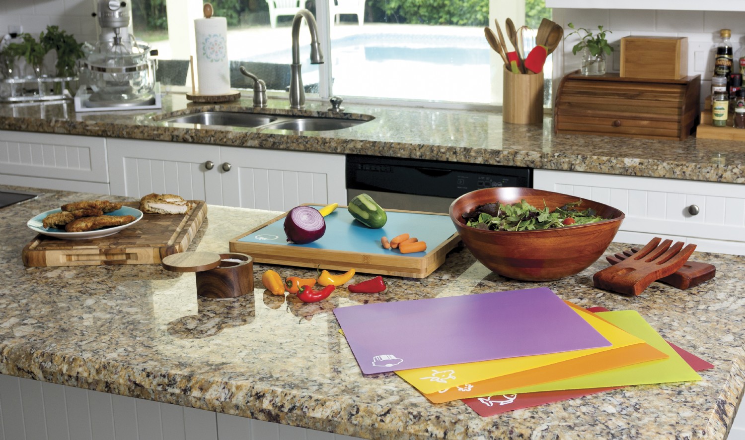 Acacia Divided Salt Box with Swivel Cover | Lipper International