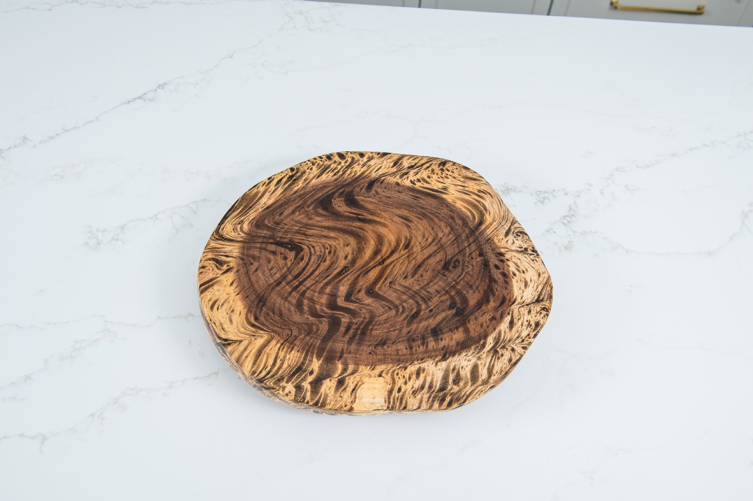 Acacia Natural Burl Finish Server, Small | Lipper International