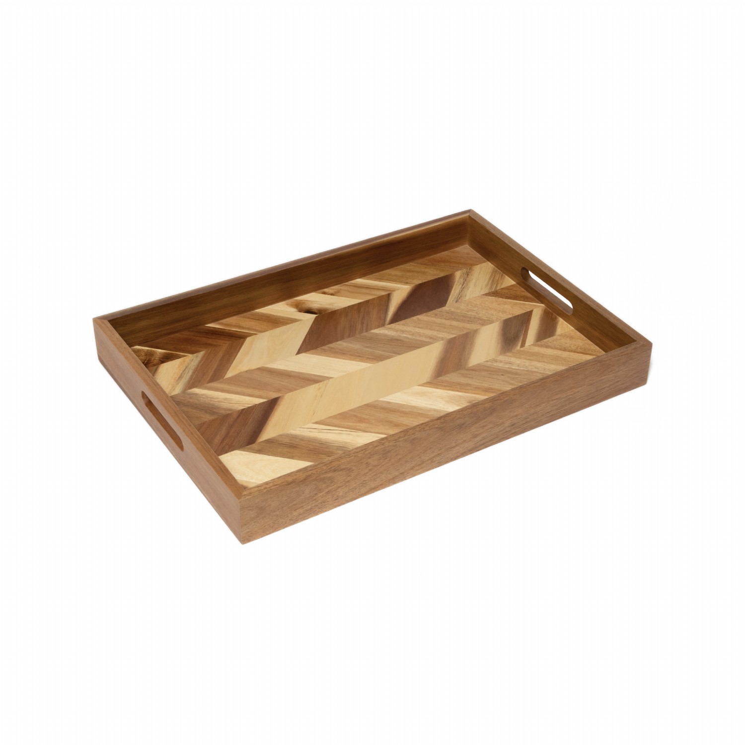 Acacia Herringbone Serving Tray | Lipper International