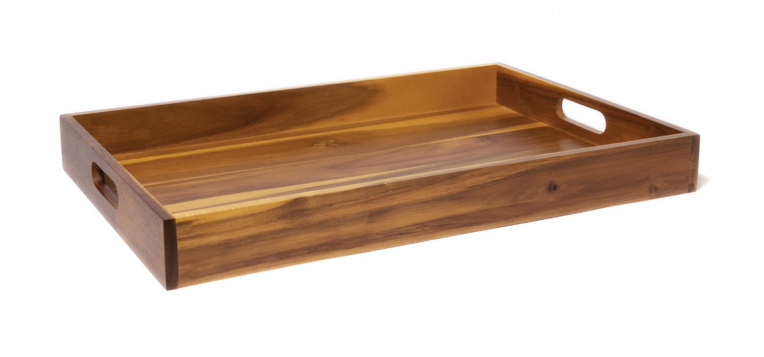Acacia Large Serving Tray with Cut-Out Handles | Lipper International