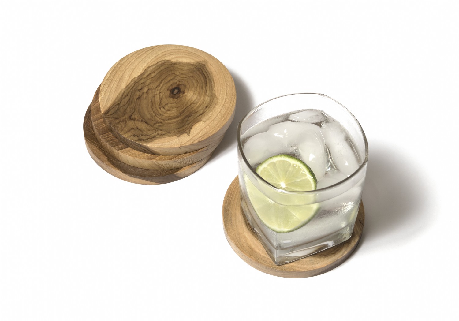 Teak Slab Coasters, Set of 4 | Lipper International