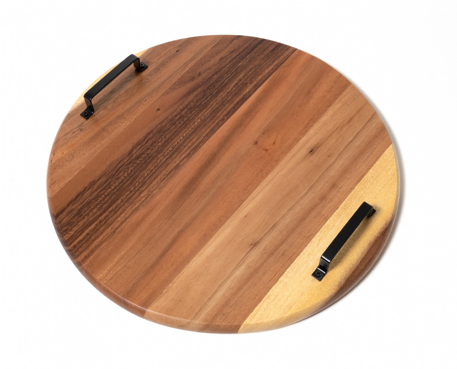 Acacia Round Serve Board with Handles | Lipper International