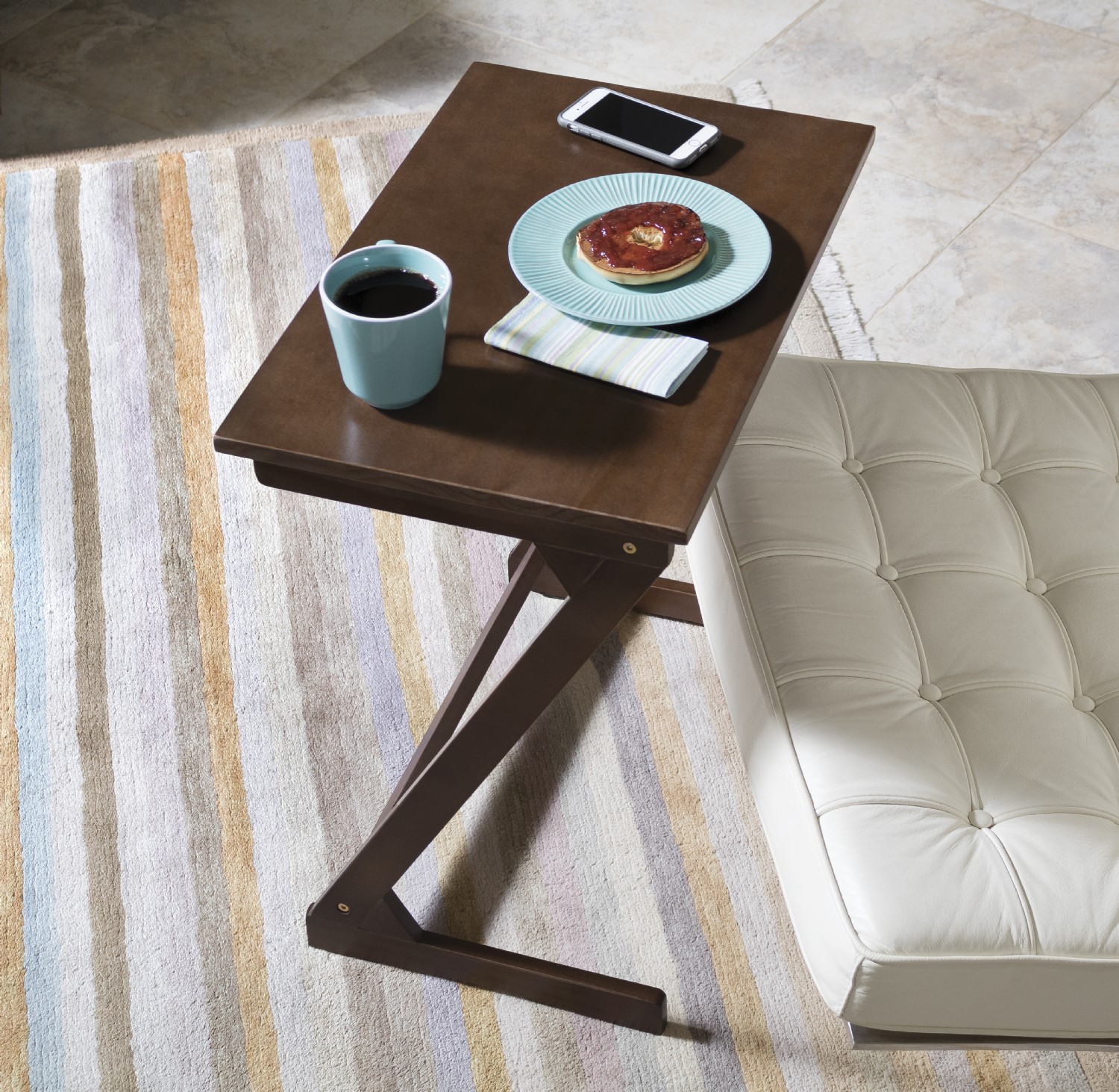 ZigZag Table, Walnut Finish | Lipper International