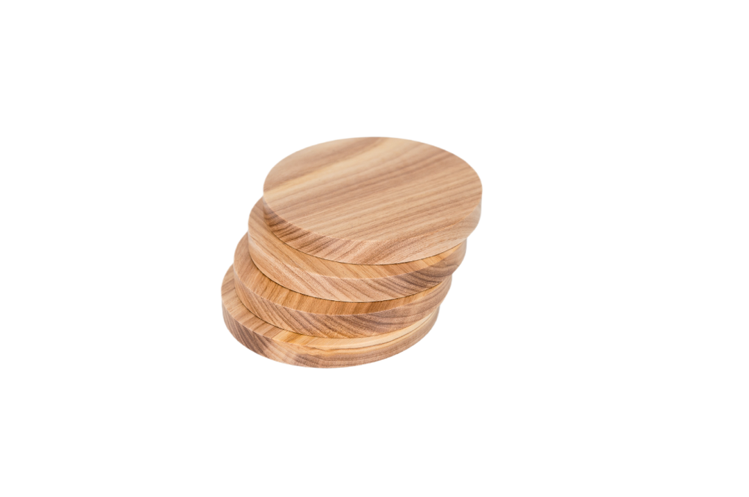Olive Wood Coasters, Set of 4 | Lipper International