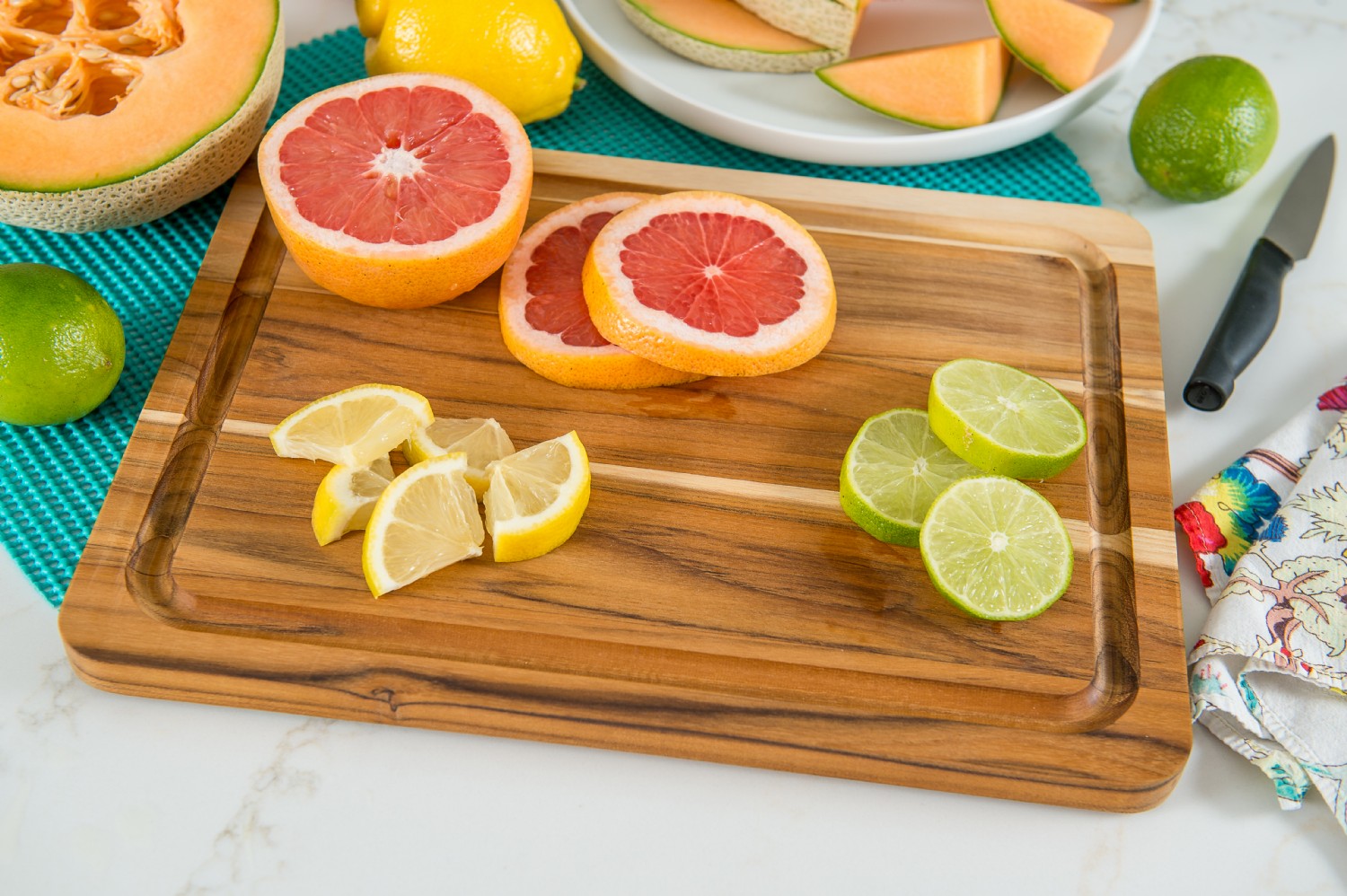 Teak Edge Grain Cutting Board, Medium | Lipper International