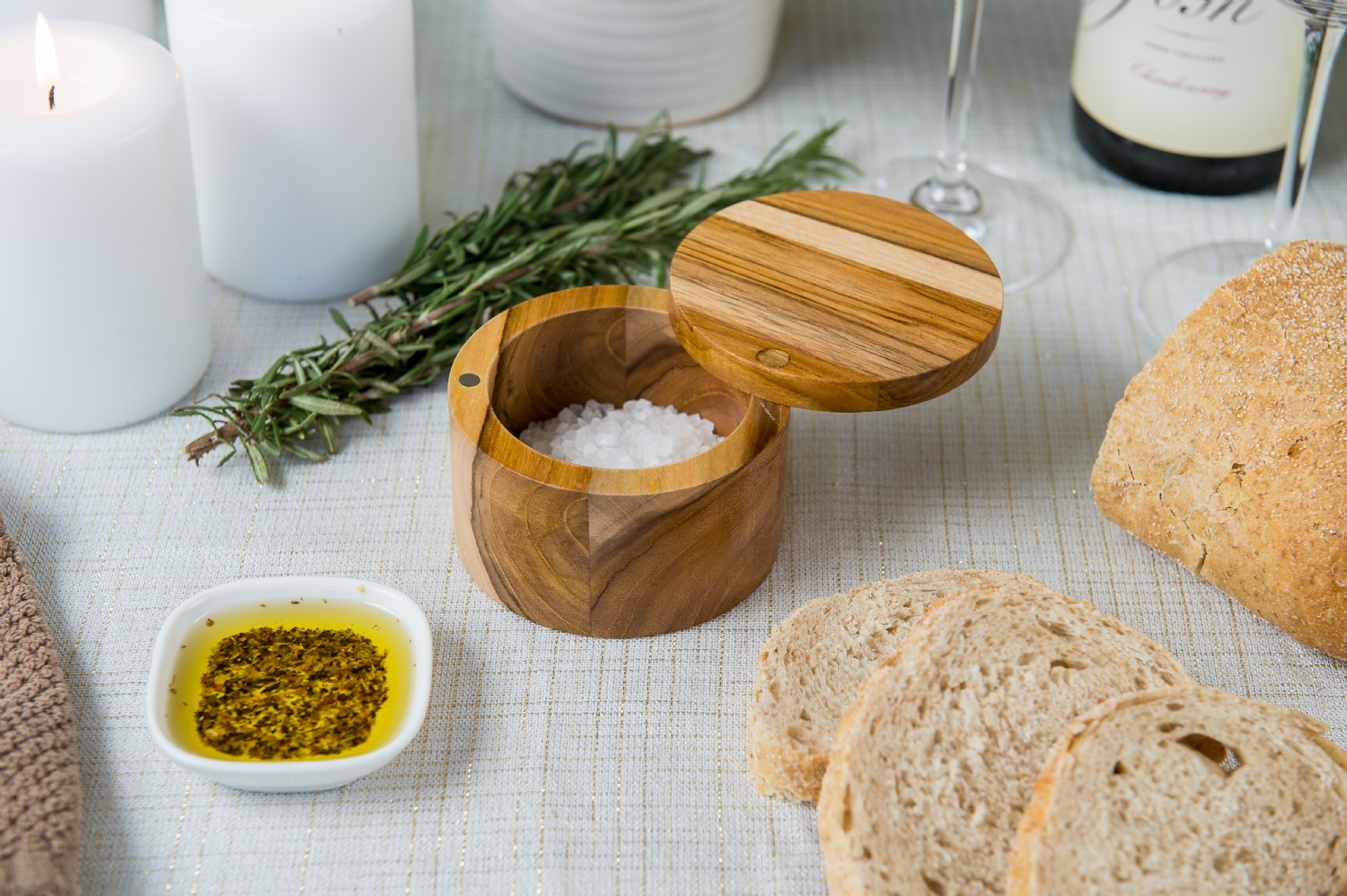 Teak Salt Box | Lipper International