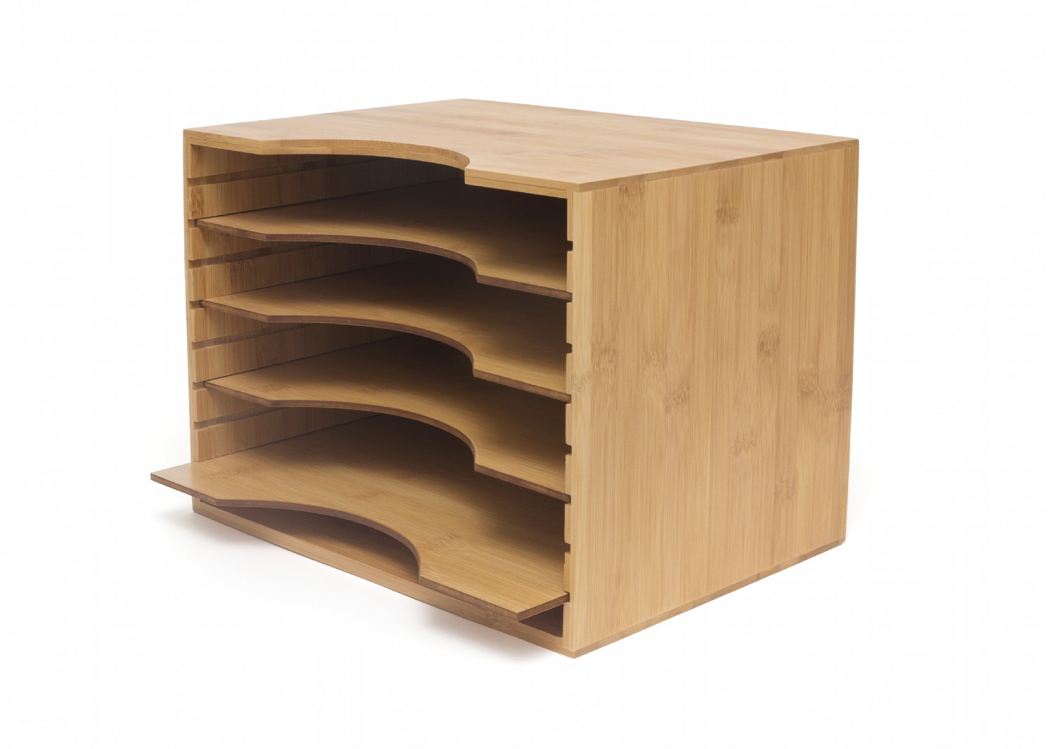 Bamboo File Organizer with 4 Dividers | Lipper International