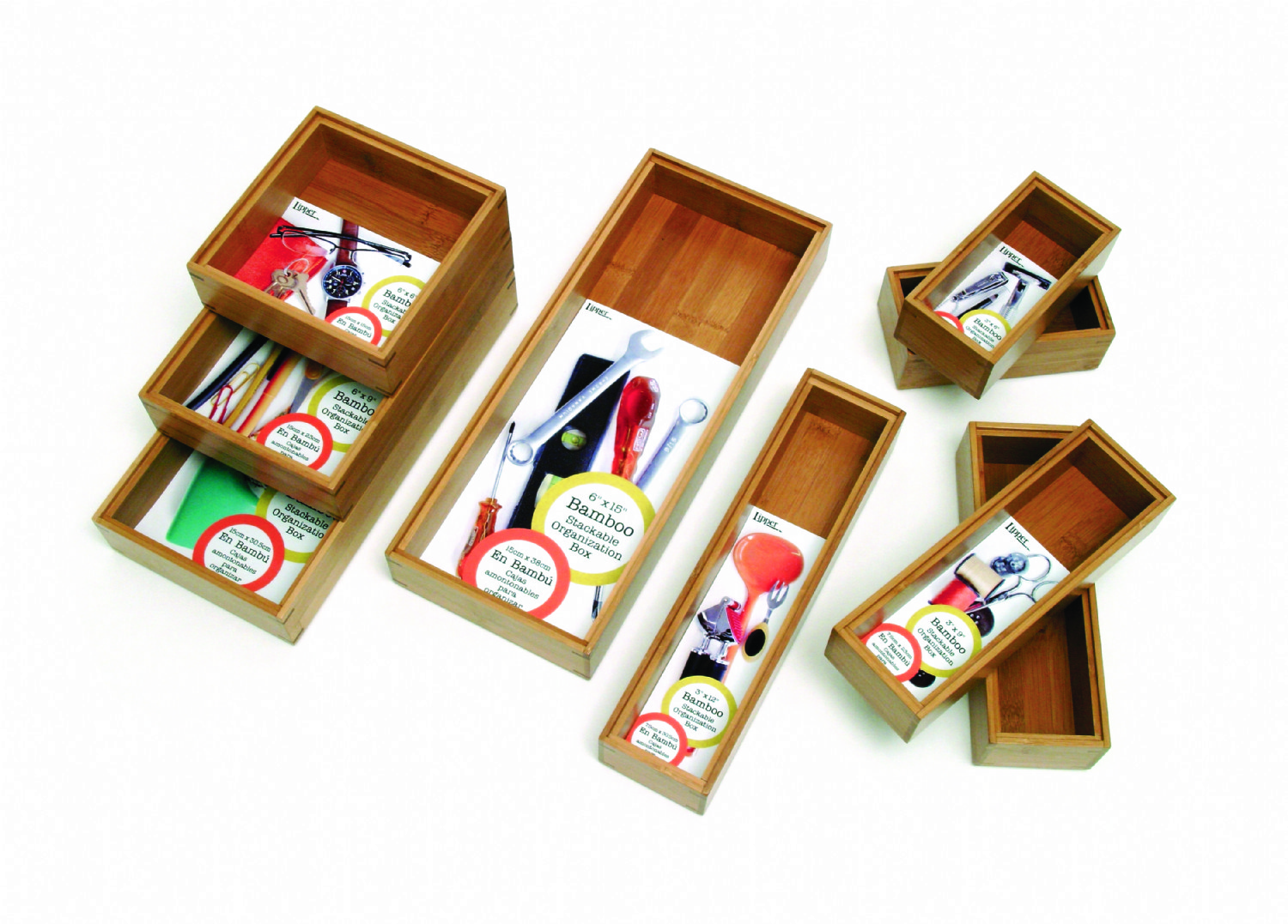 Bamboo Organizational Stacking Boxes | Lipper International