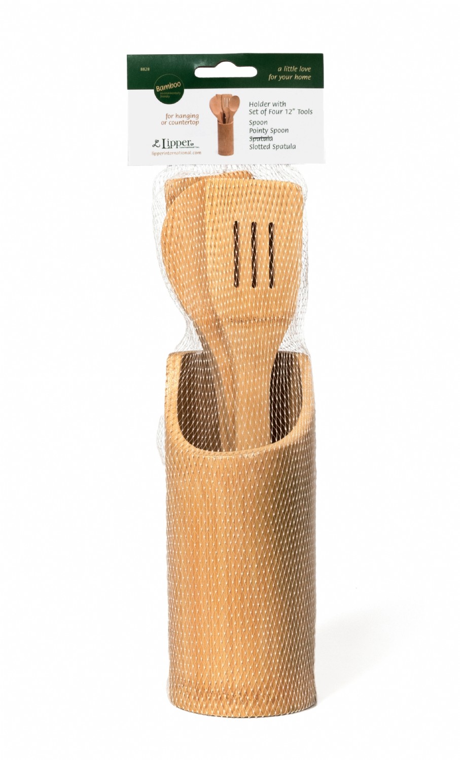 Bamboo Tool Holder with 4 Tools | Lipper International