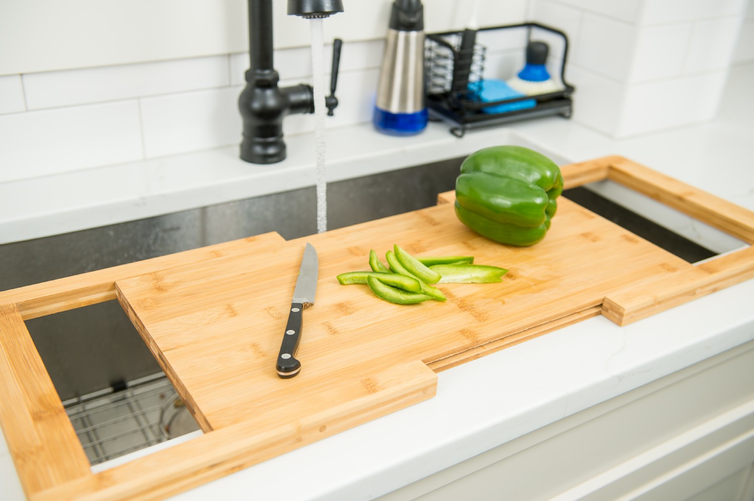 Bamboo Over-the-Sink Expandable Cutting Board | Lipper International