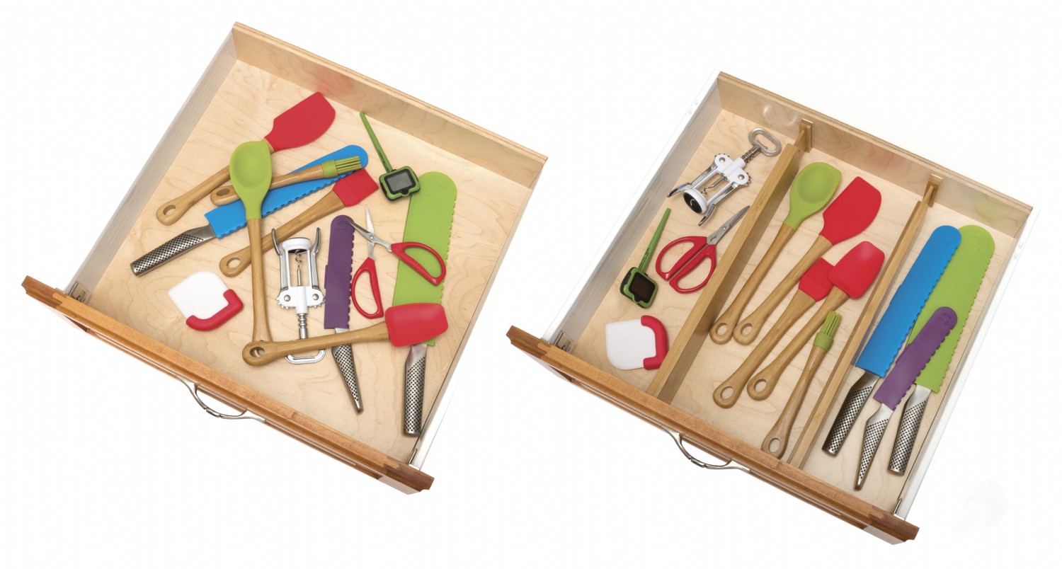 Bamboo Custom Fit Drawer Dividers, Set of 2 | Lipper International