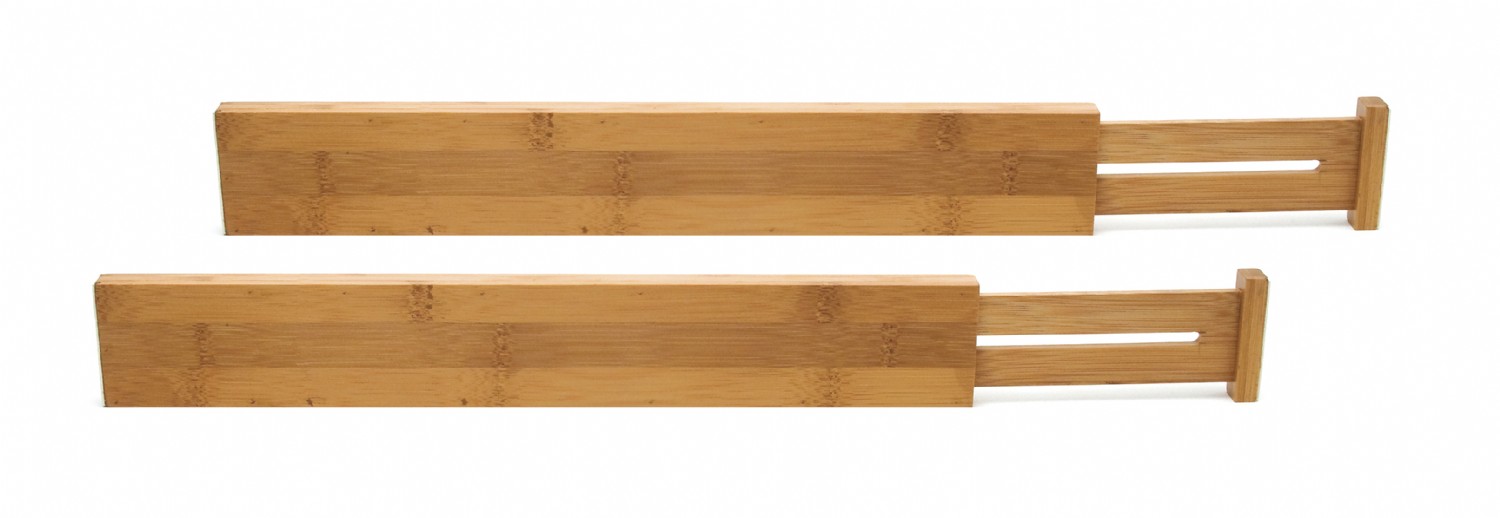 Bamboo Custom Fit Drawer Dividers, Set of 2 | Lipper International