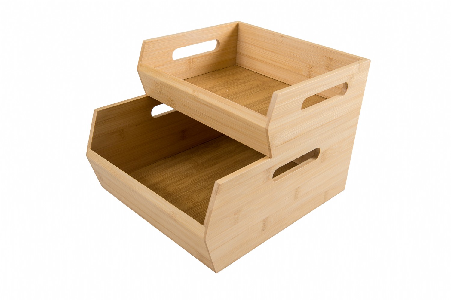 Bamboo Stacking Bins, Set of 2 | Lipper International