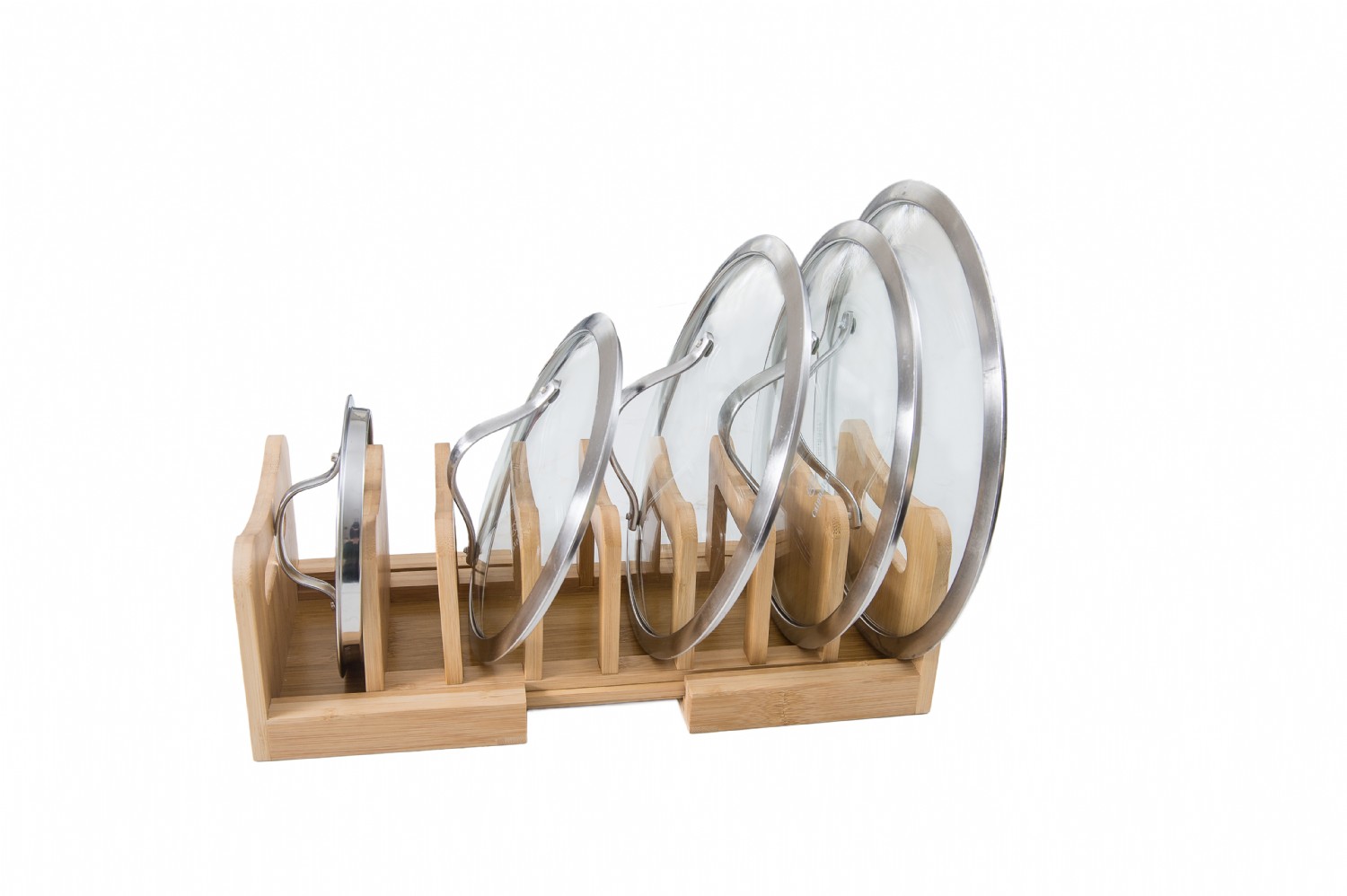 Bamboo Expandable Lid Holder with Removable Dividers | Lipper International